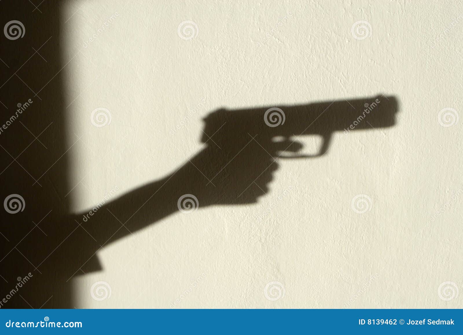 Shadow of Hand with the Colt Stock Photo - Image of pistol, detail: 8139462
