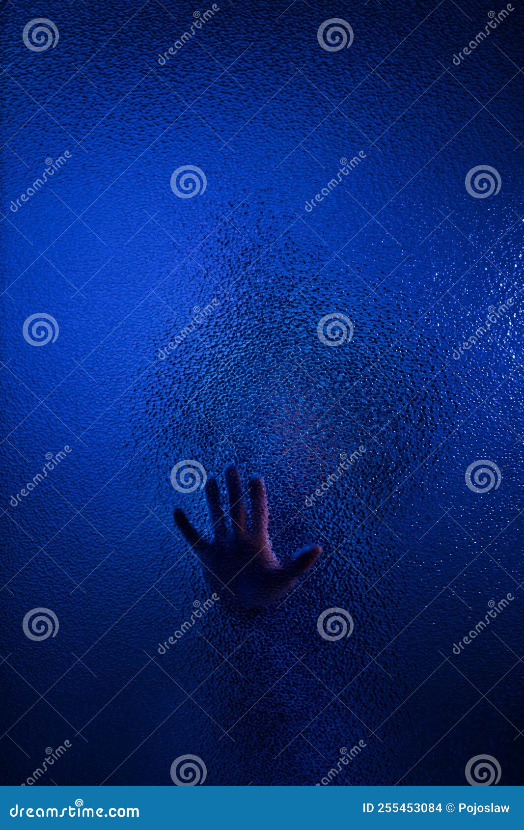 The Shadow of Human Hand Behind the Glass. Stock Photo - Image of ...