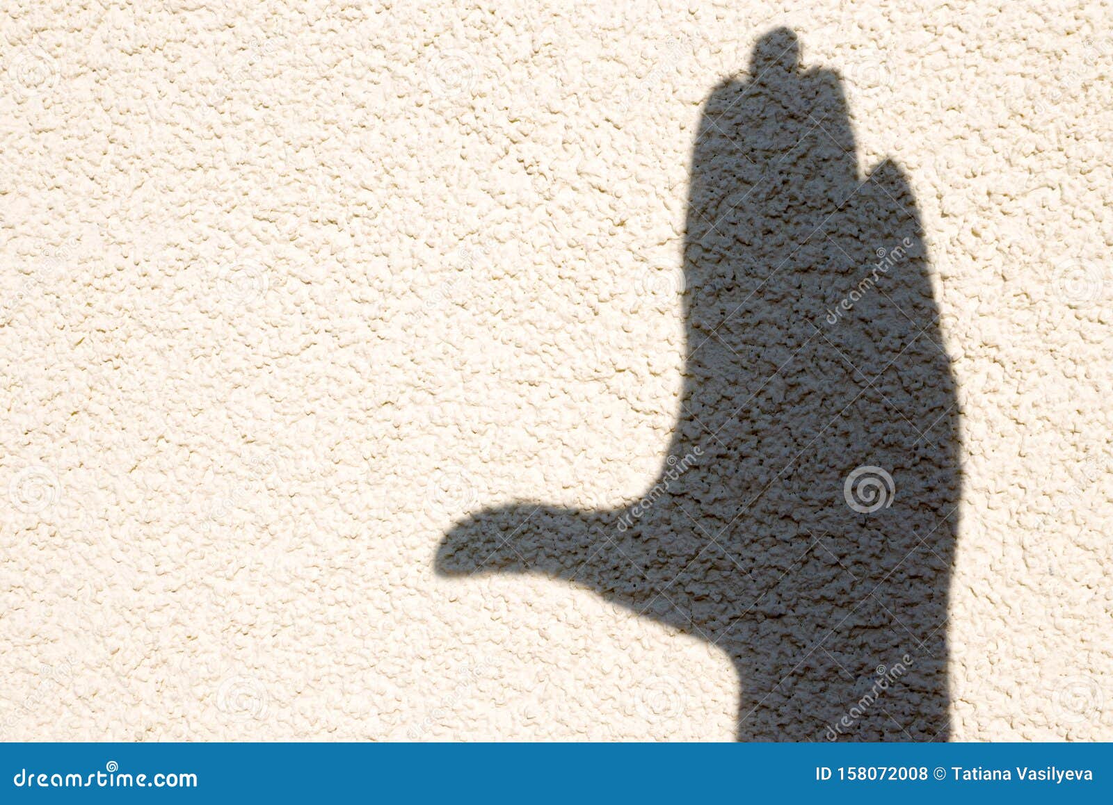 Shadow of a Hand on a Light Wall. Stock Photo - Image of hand, bright ...