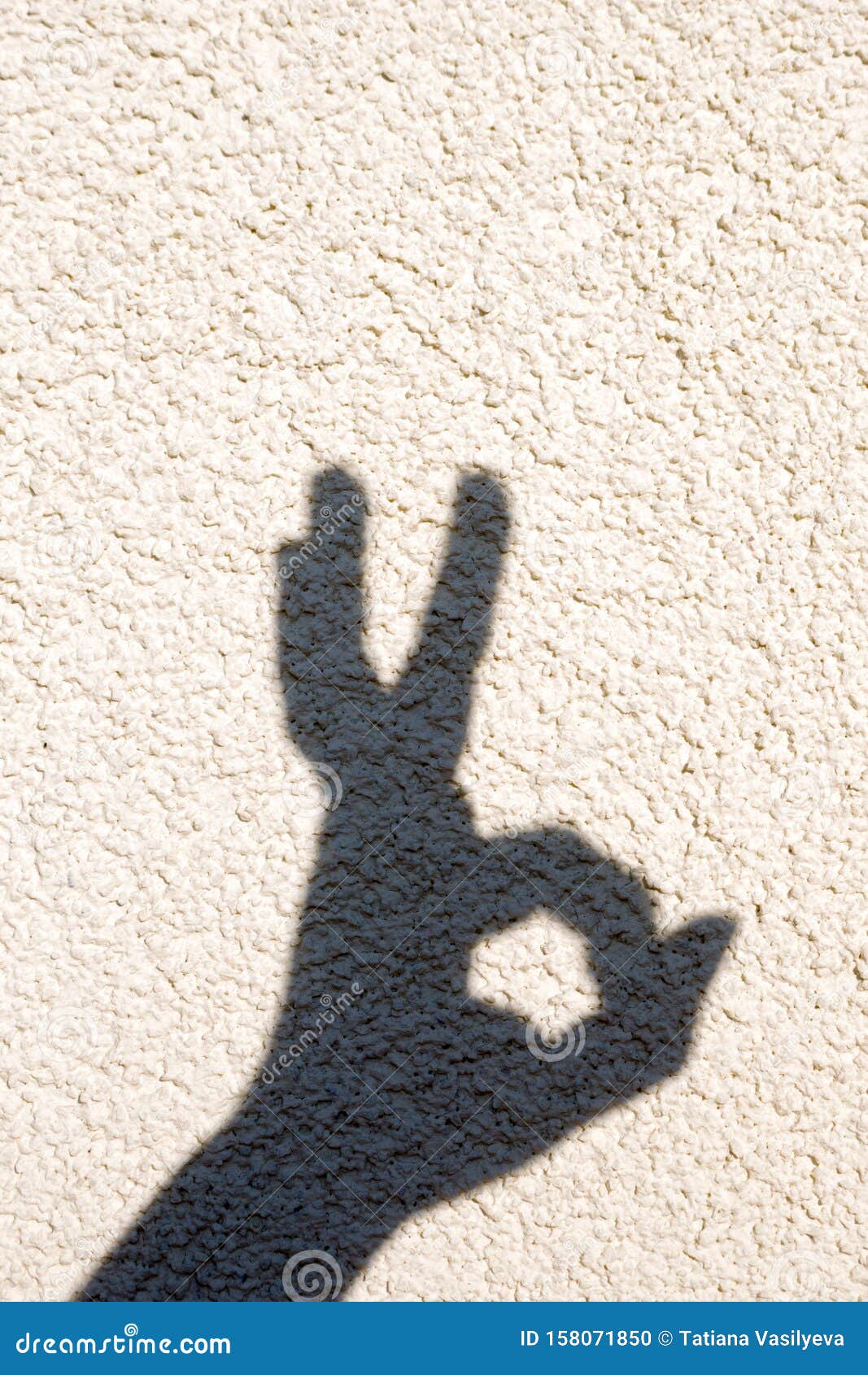 Shadow of a Hand on a Light Wall. Stock Photo - Image of lightlighting ...