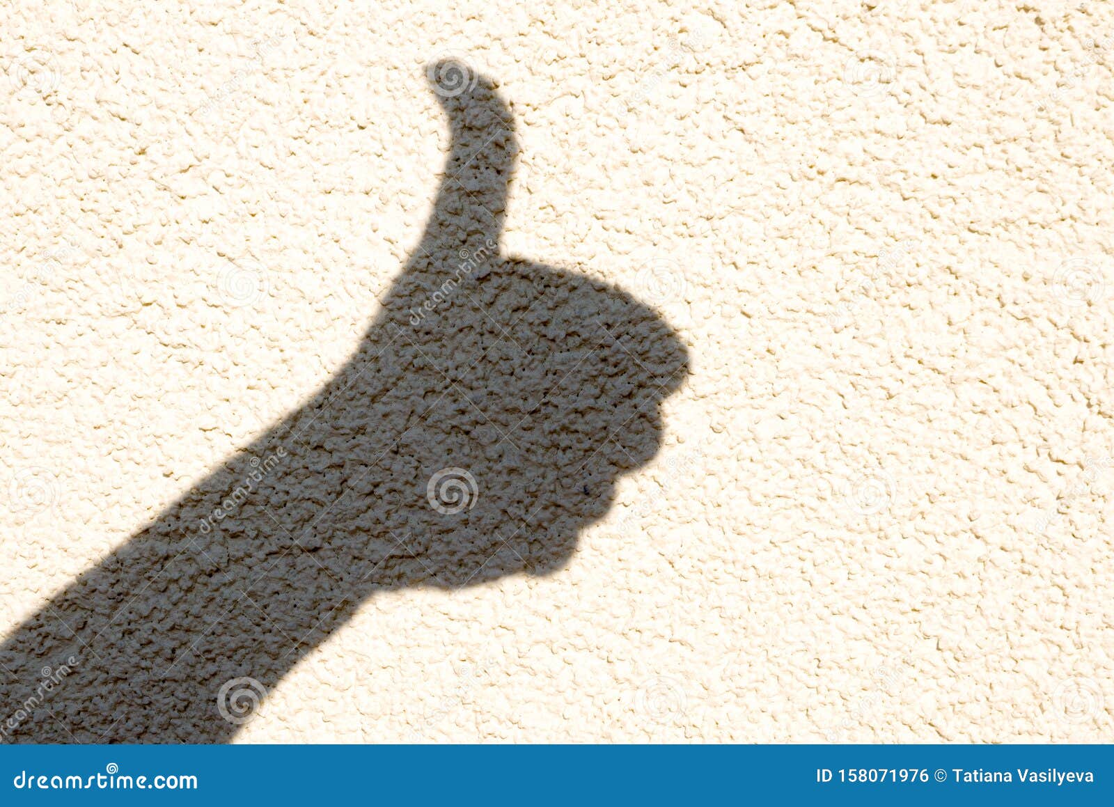 Shadow of a Hand on a Light Wall. Stock Photo - Image of freehand ...