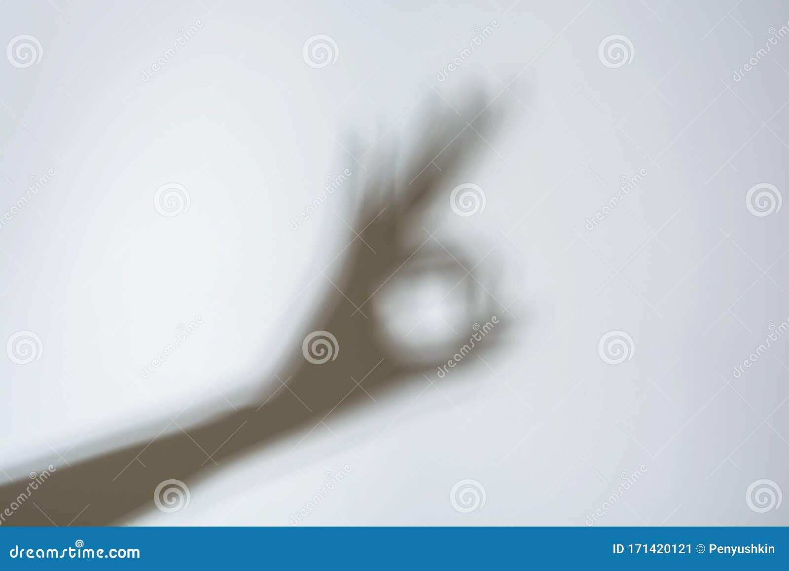 Shadow of a Hand Making an Okay Symbol Stock Image - Image of symbol ...
