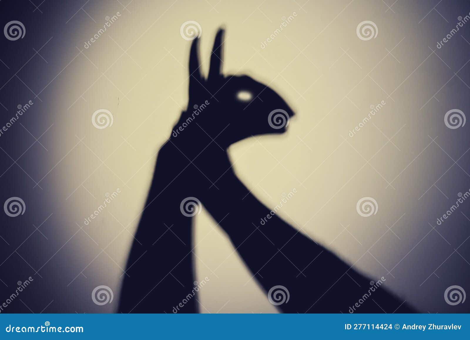 Shadow of a Hand from the Night Light of a Flashlight on a White Wall ...