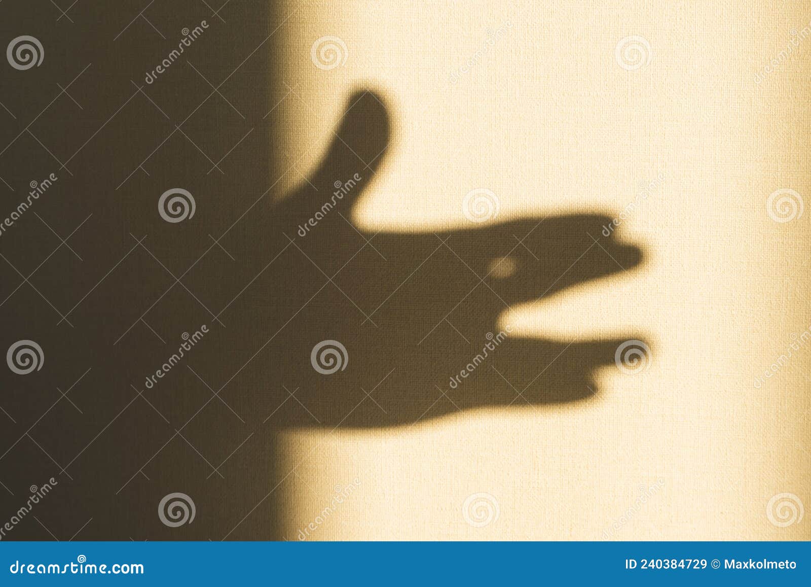 Shadow of Hand Showing Gesture on the Wall Stock Image - Image of ...