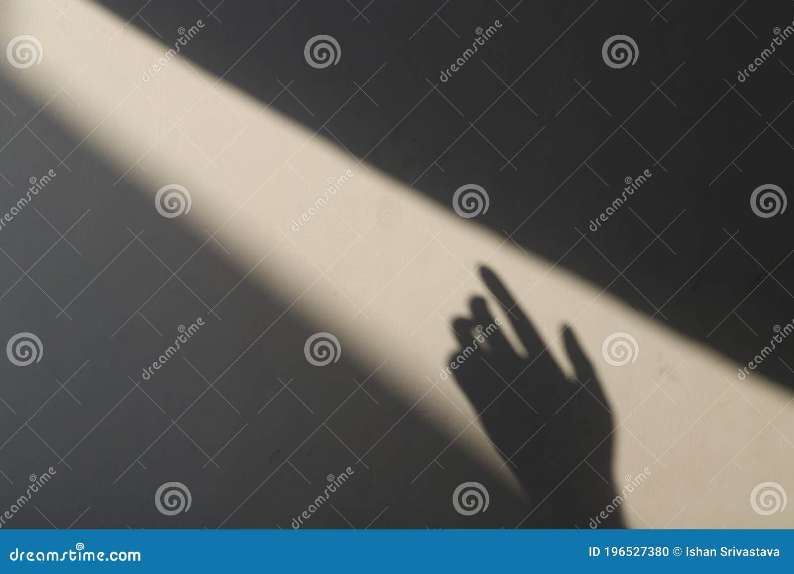 Shadow of a Hand on a Wall. Stock Photo - Image of text, black: 196527380