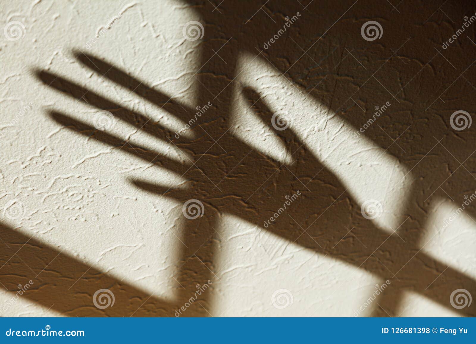 Shadow of a hand stock photo. Image of black, wall, full - 126681398