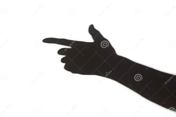 Shadow of a hand stock photo. Image of dark, hand, point - 126681480