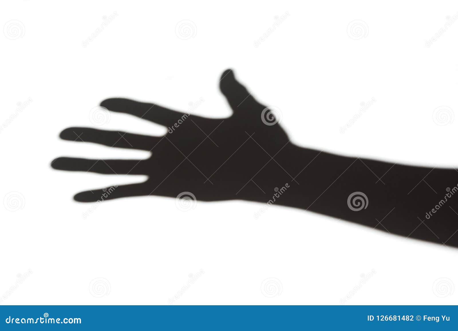Shadow of a hand stock photo. Image of background, abstract - 126681482