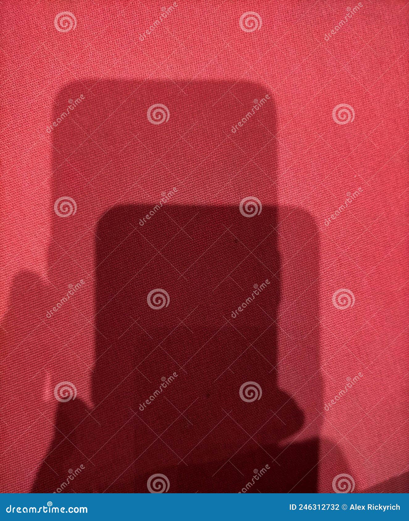 The Shadow of Handphone and Hand on Red Background Stock Photo - Image ...