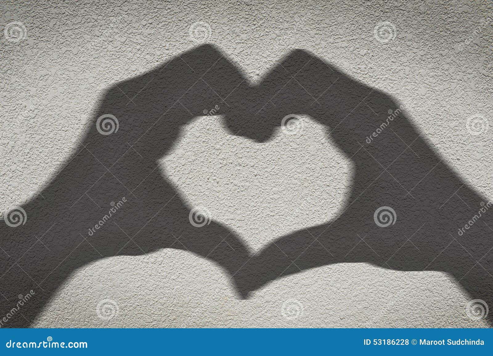 Shadow of Hands Forming Heart Stock Illustration - Illustration of ...