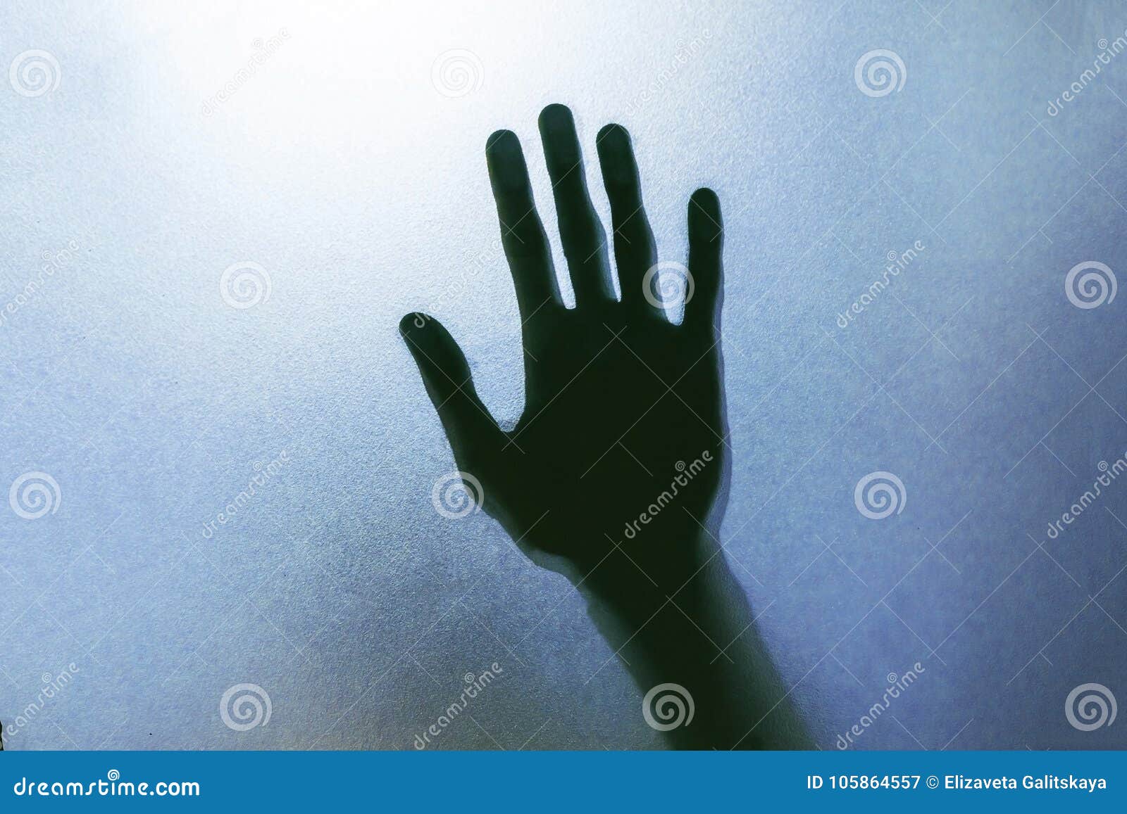 The Shadow Hands of Human Behind the Glass Stock Image - Image of fear ...