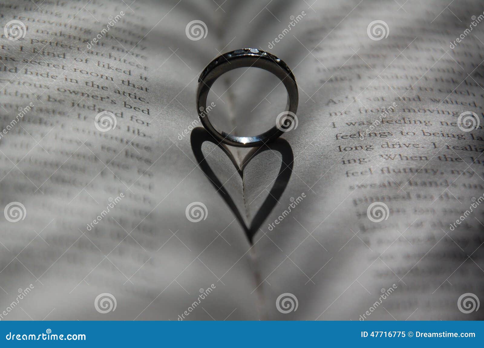Shadow of a heart stock image. Image of ring, page, love - 47716775