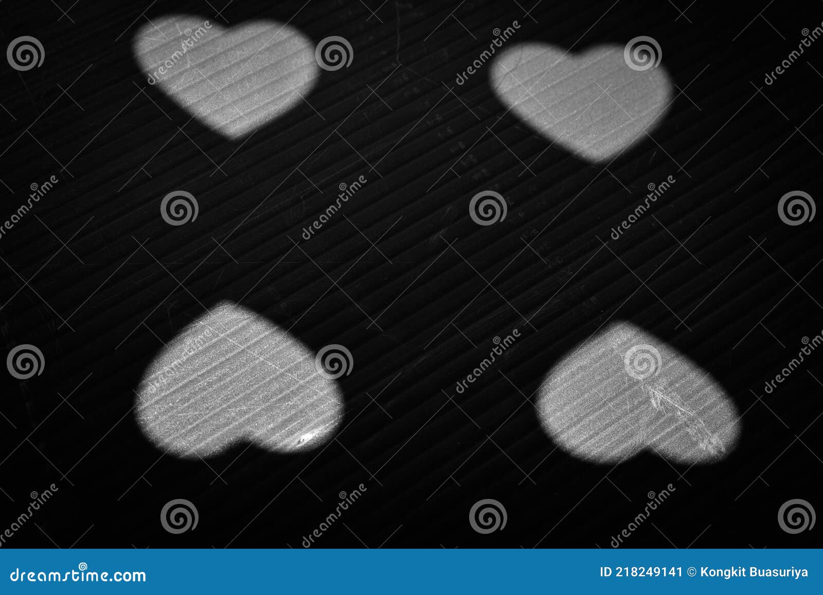 Shadow of Hearts Symbol on the Black Background Stock Image - Image of ...