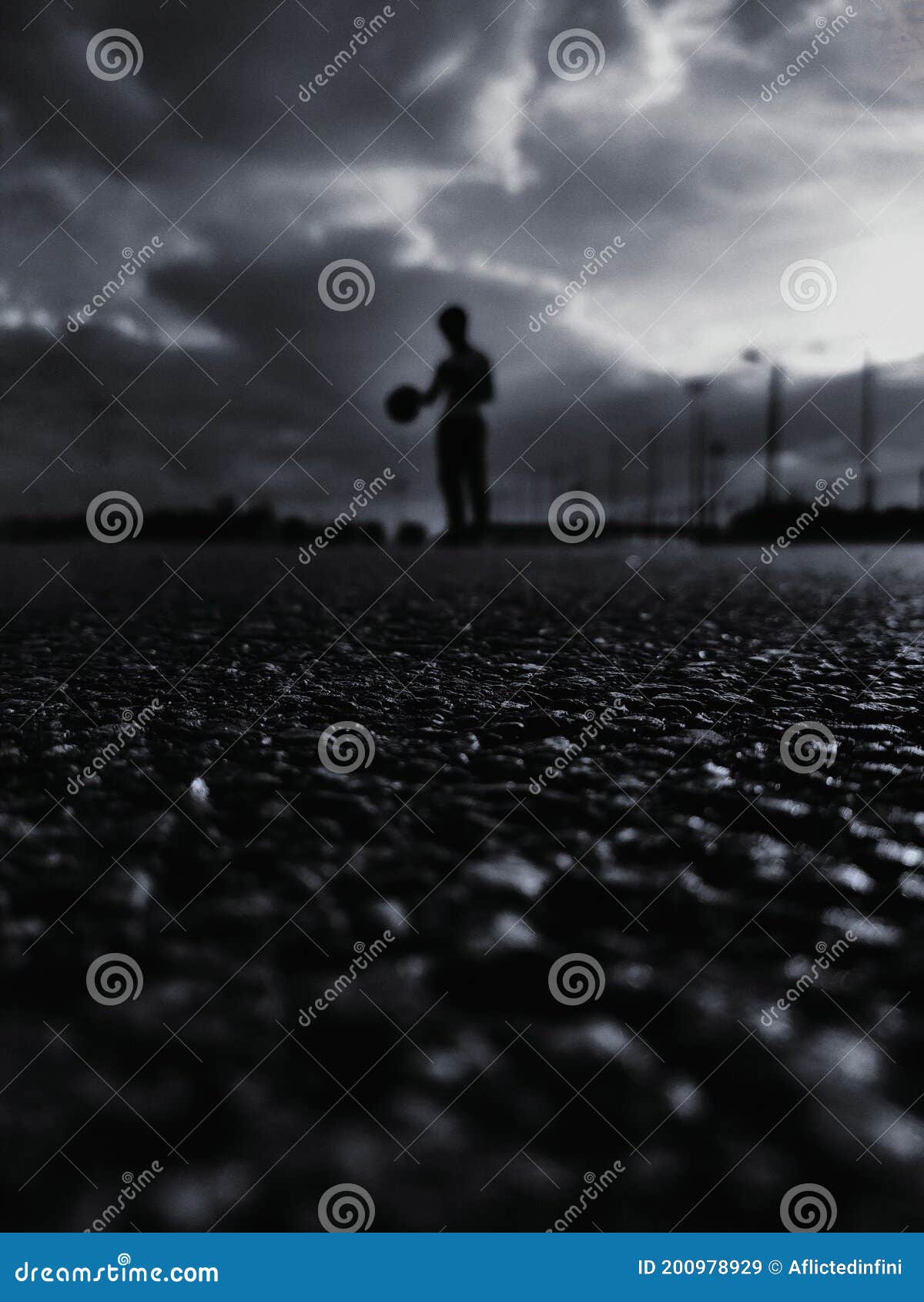 Shadow on the Horizon of the Sky and the Earth Stock Image - Image of ...