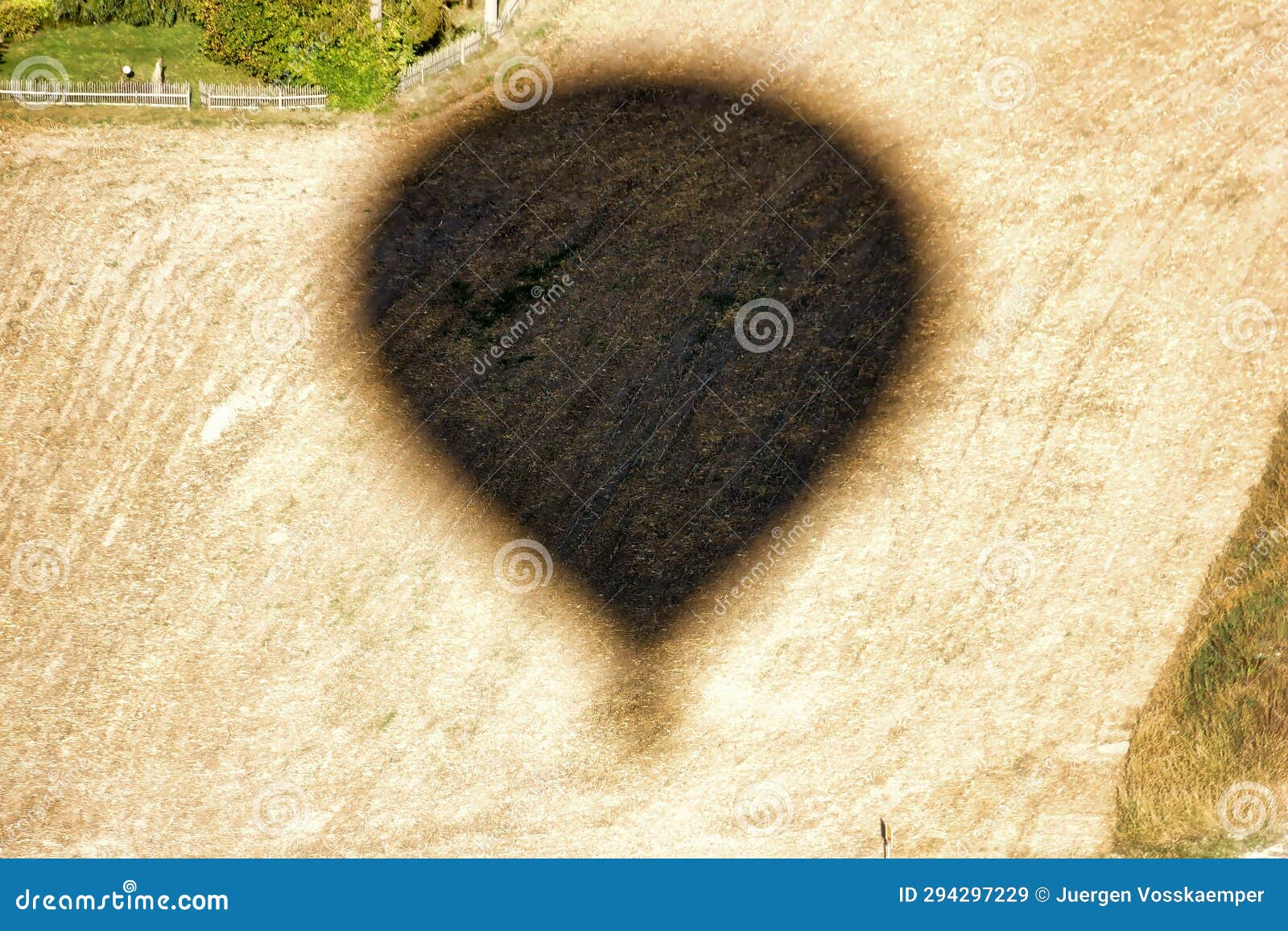 Shadow Of A Hot Air Balloon Just At The Begin Of The Balloon Ride Stock ...