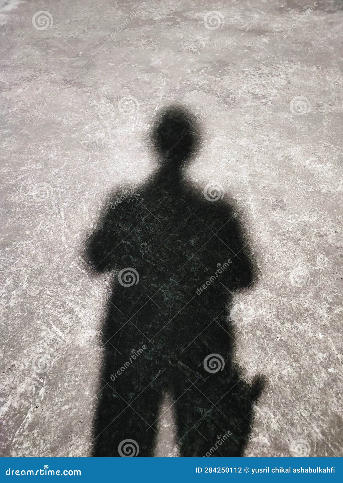 The Shadow of a Human Figure Standing Upright Stock Photo - Image of ...