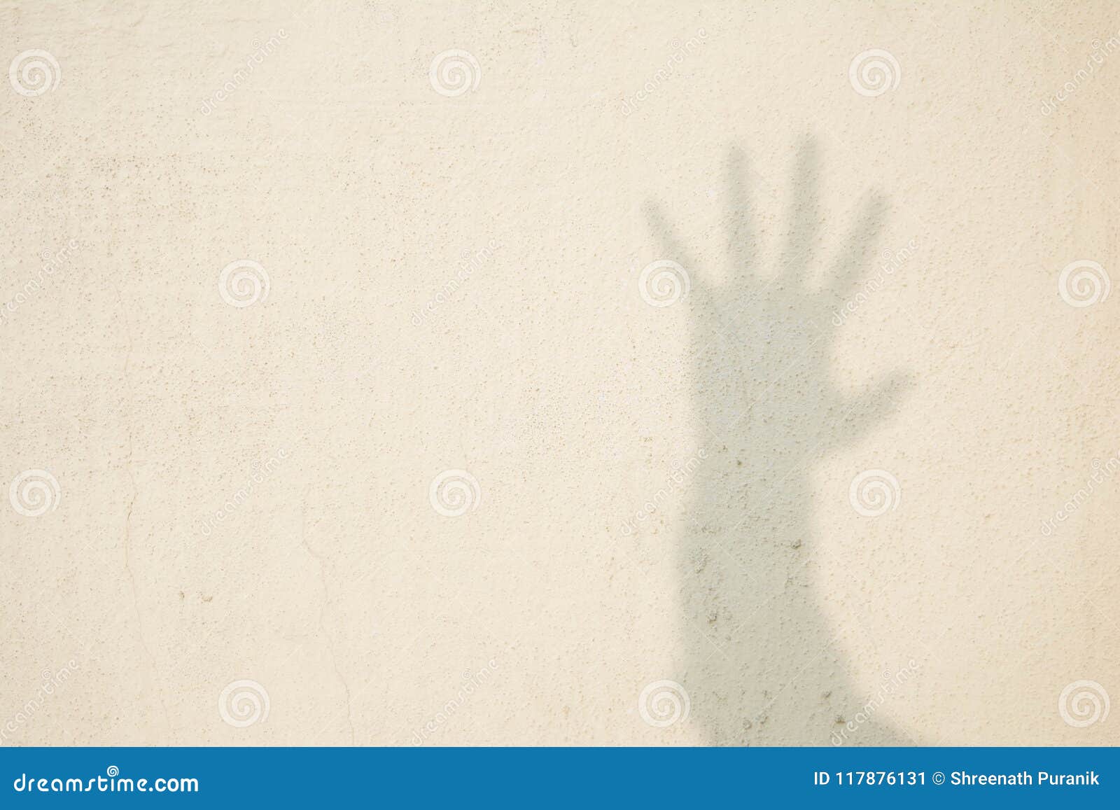 Shadow of Human Hand on Abstract Wall Stock Image - Image of human ...