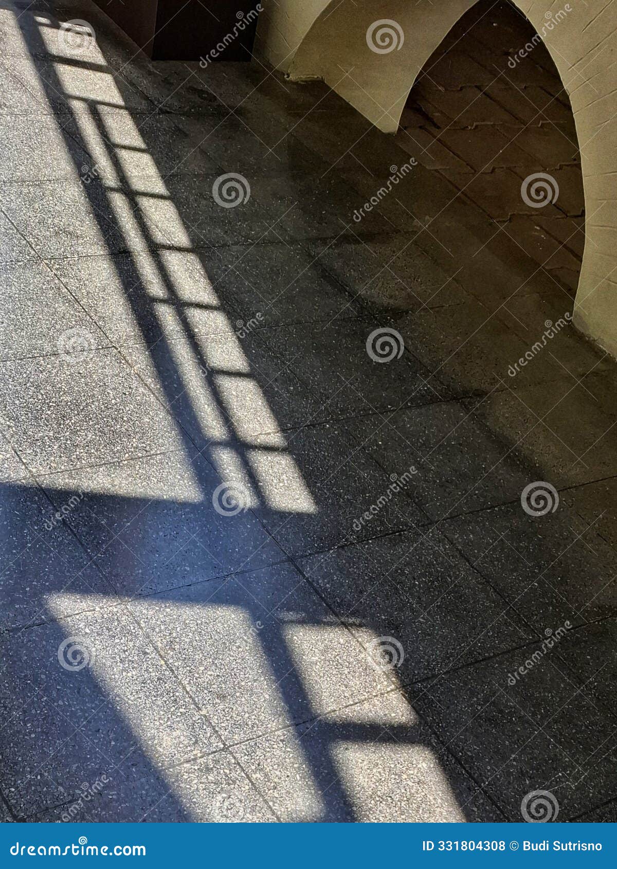 Shadow If a Fences in Old Building Stock Photo - Image of vintage ...