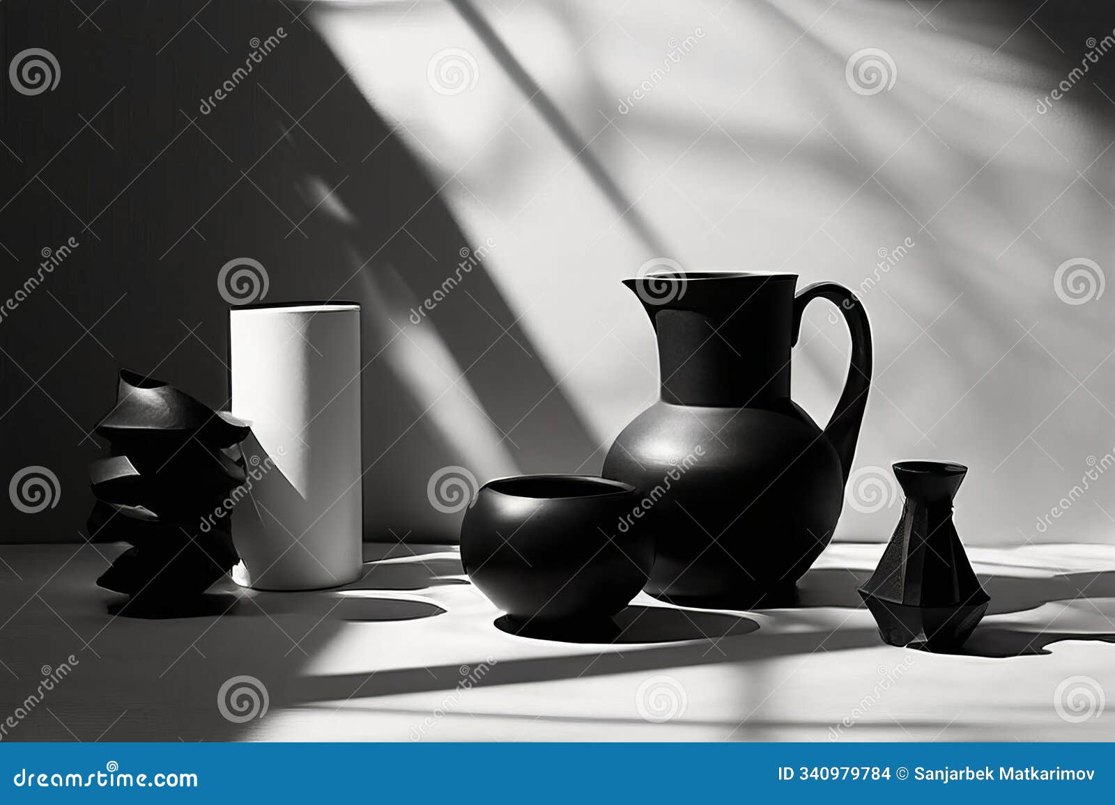 Shadow Interactions Multiple Objects Casting Overlapping Shadows Stock Illustration ...