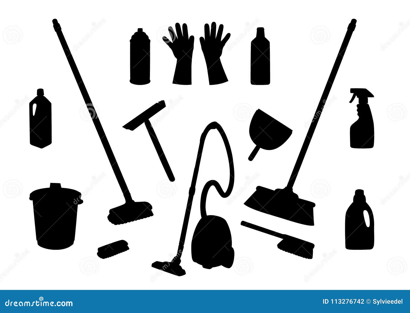 Shadows household products stock vector. Illustration of dust - 113276742