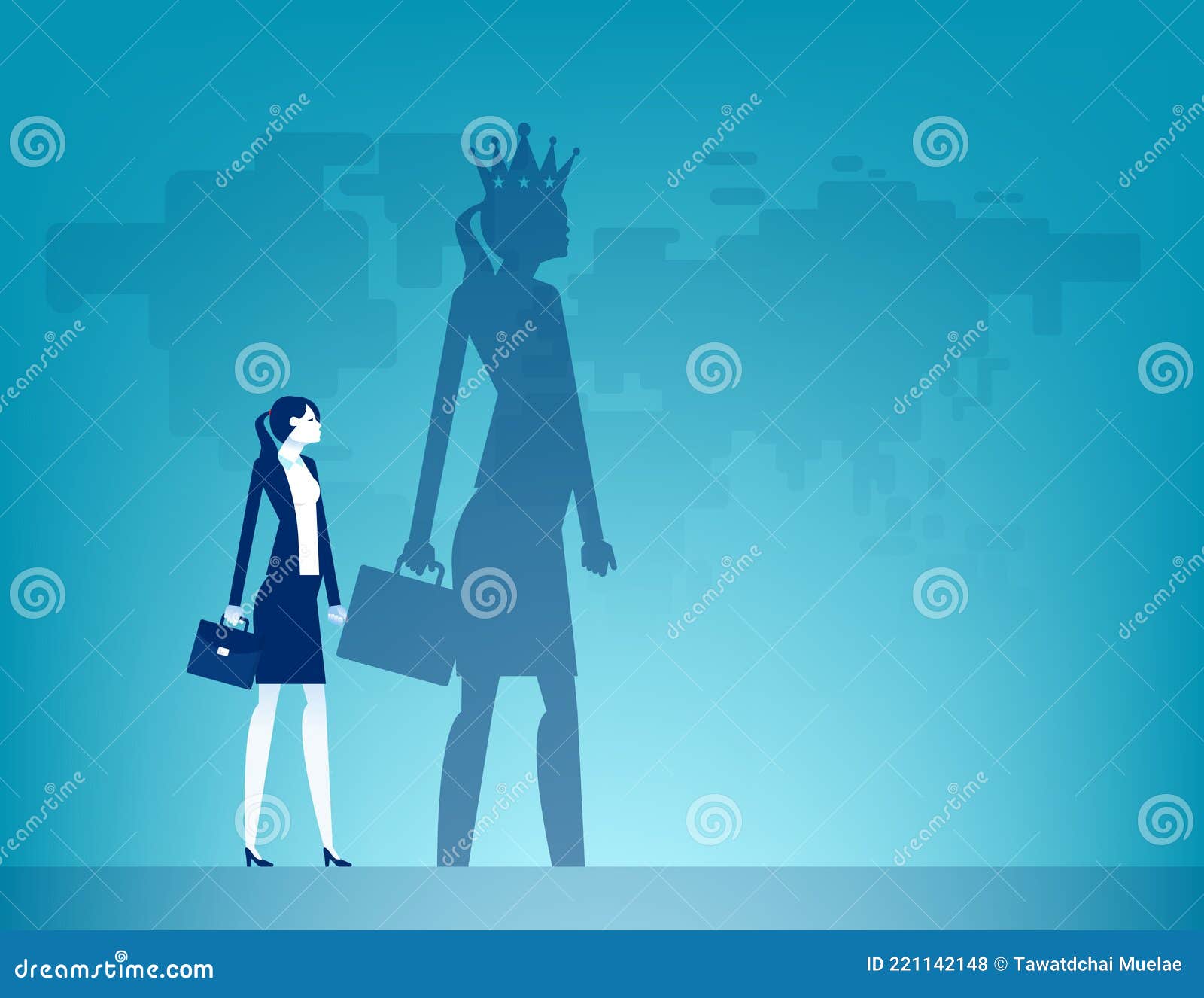 Shadow the King on the World Map. Business Economic Empire Stock Vector ...