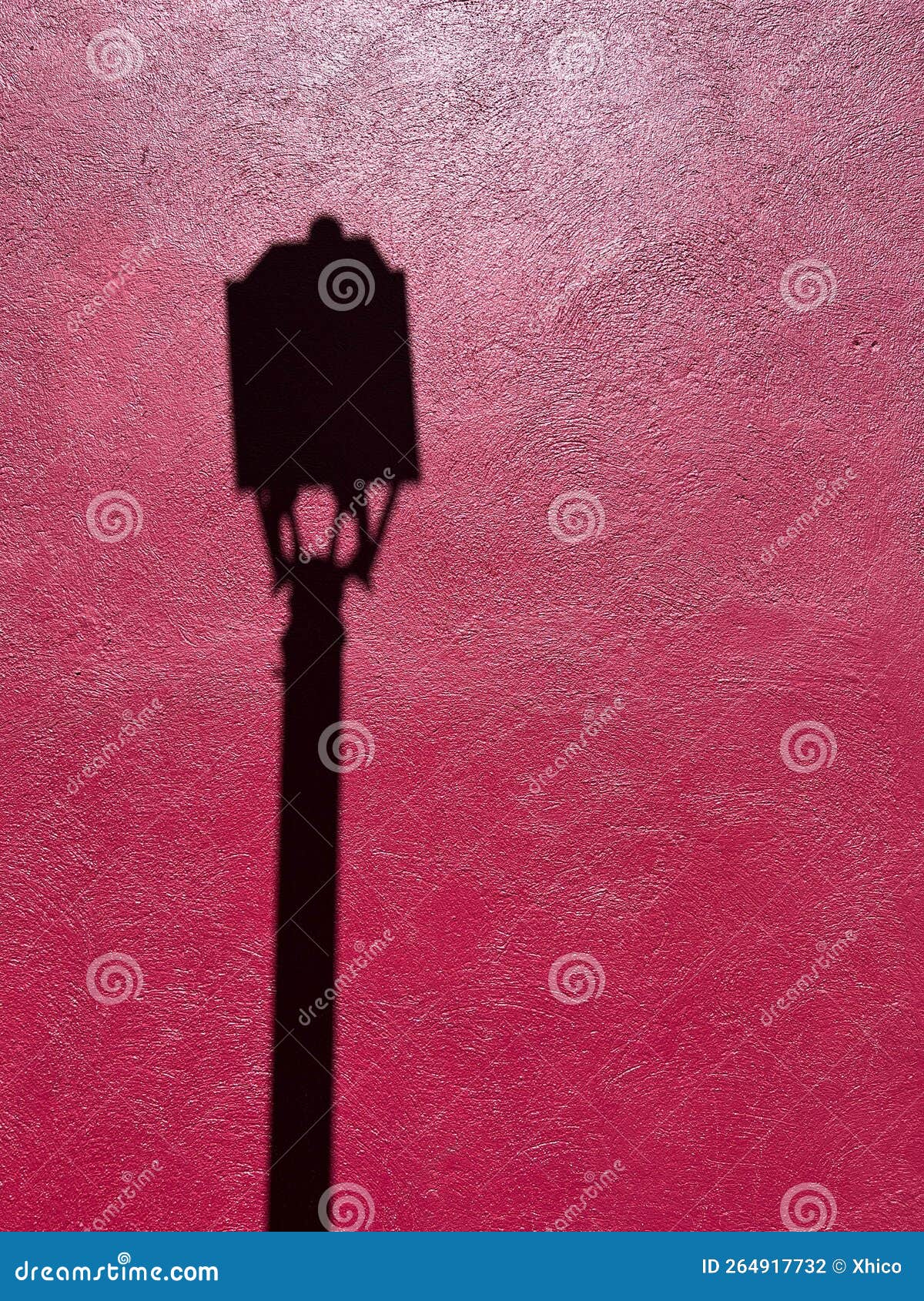 The Shadow of a Lamp Post on a Red Wall Stock Photo - Image of black ...
