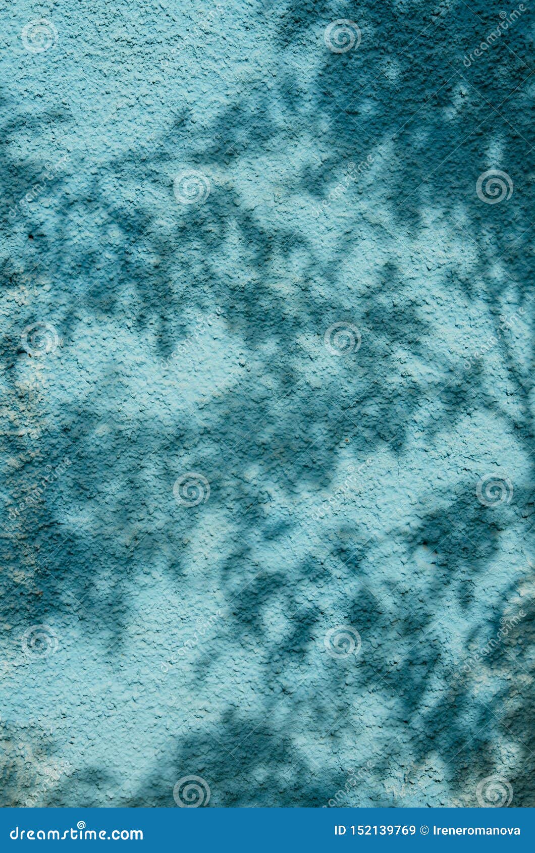 Shadow of the Leaves on a Blue Wall. Stock Image - Image of abstract ...