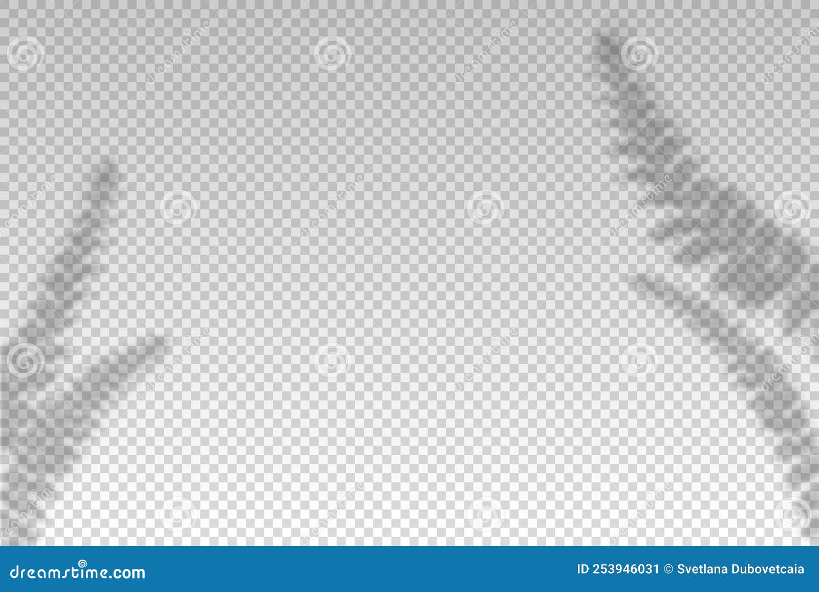 Shadow Leaves. Shade Wall. Tropical Plants Leafs Reflection Overlay ...