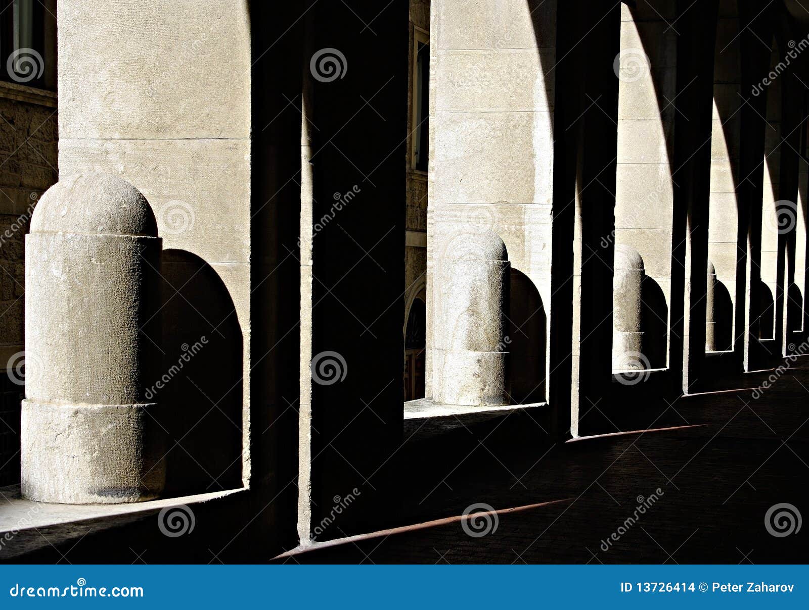 Shadow and light stock photo. Image of arch, pillar, architecture ...