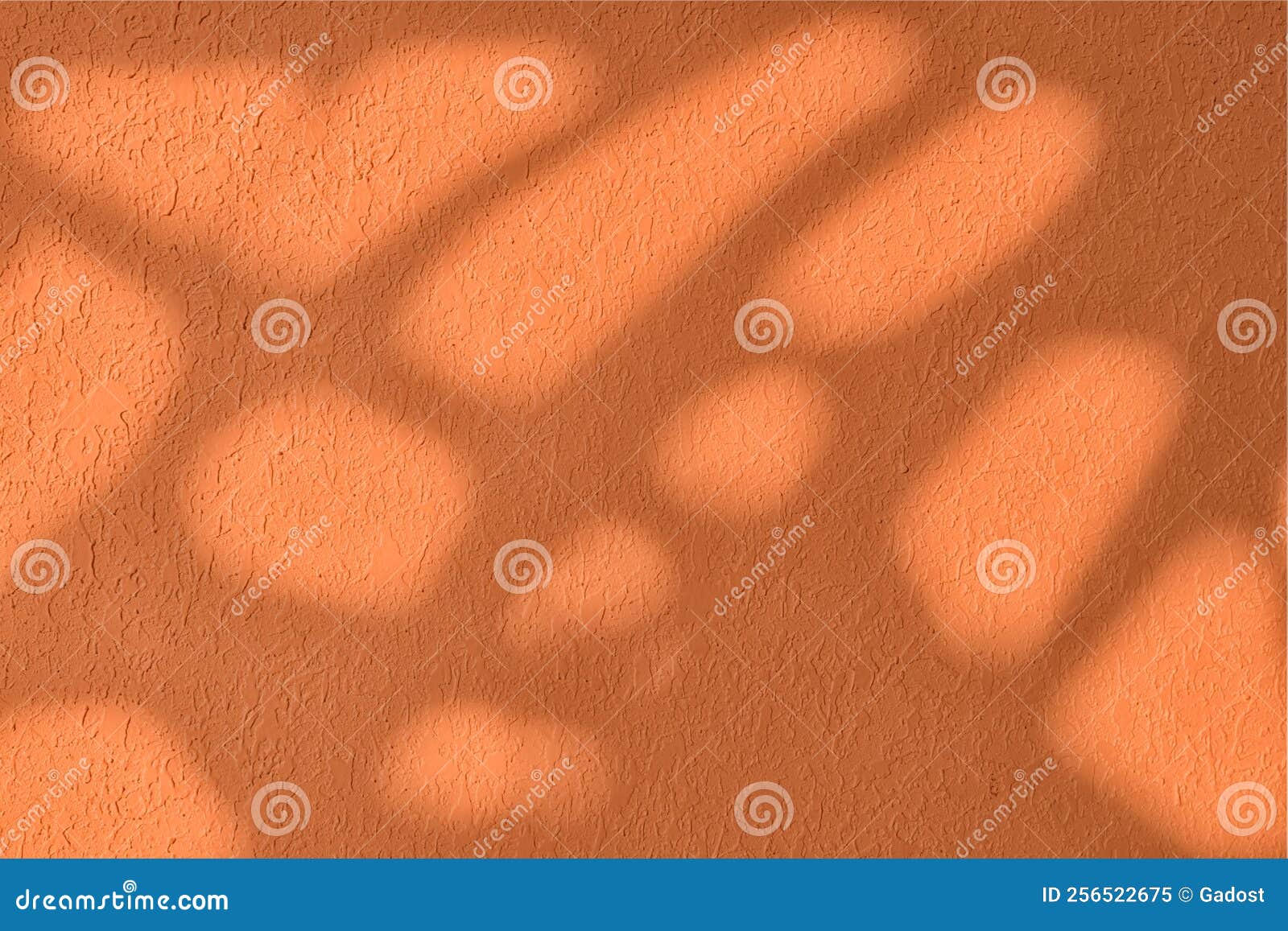Shadow and Light on Solid Orange Wall Texture Background Stock Image ...