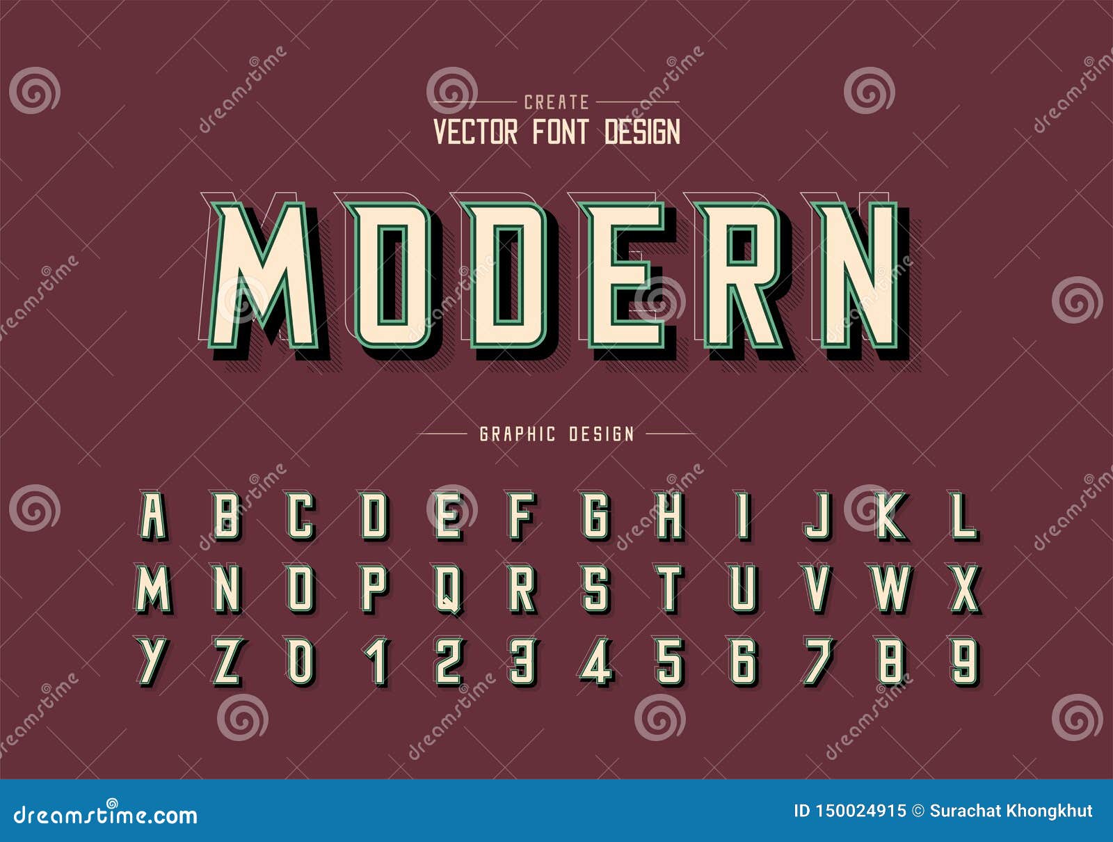 Shadow And Line Font Vector Alphabet Modern Typeface And Letter Number Design Graphic Text On