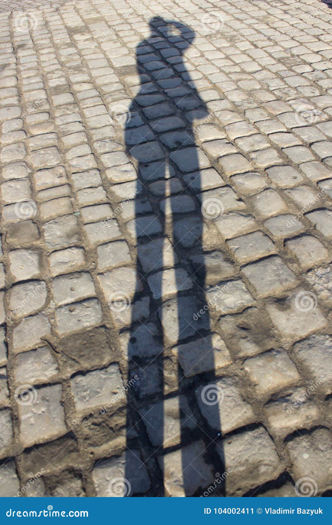 Human Shadow on the Pavement Stock Image - Image of morning, white ...