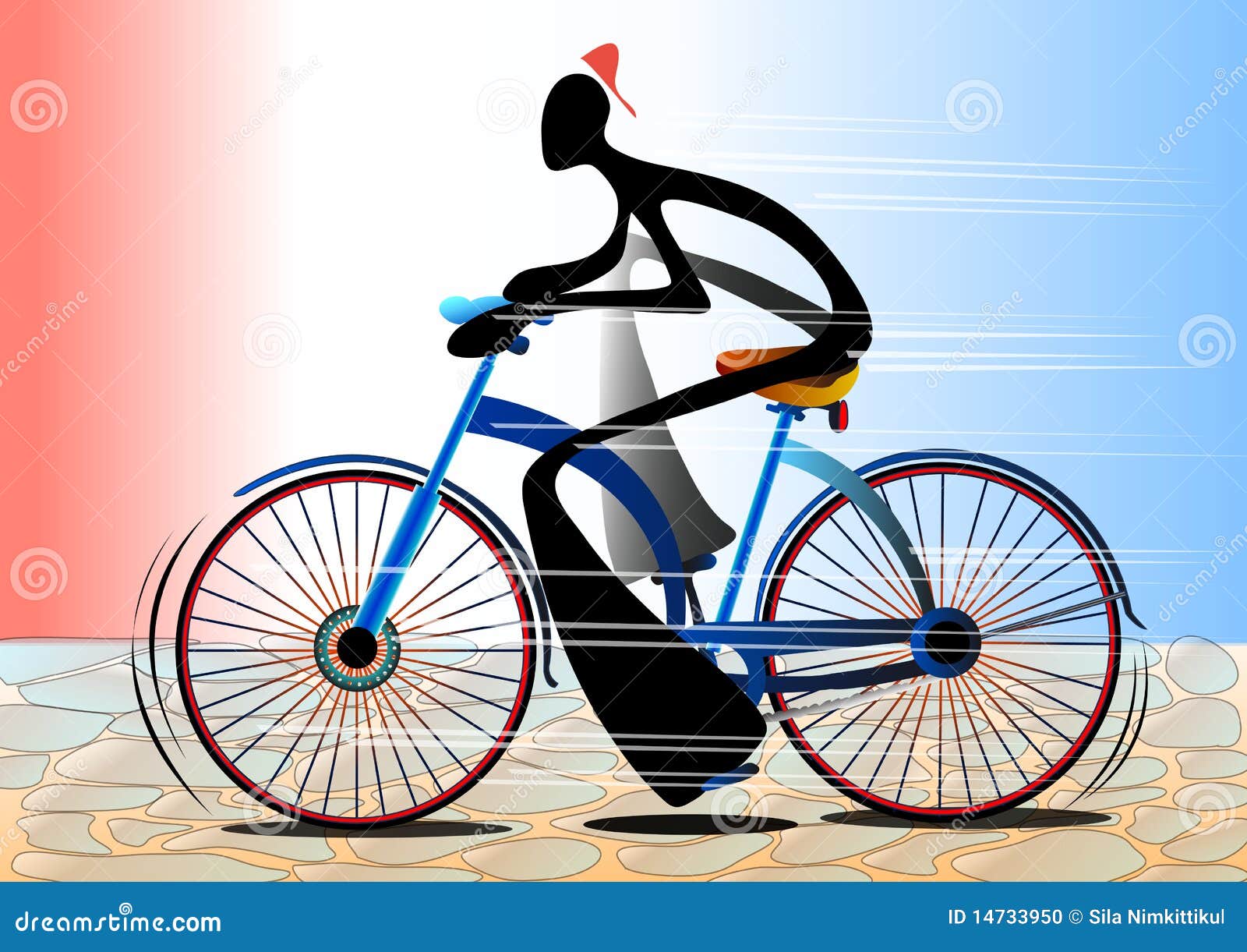 Shadow Man Cartoon Riding Bicycle Stock Vector - Illustration of ...