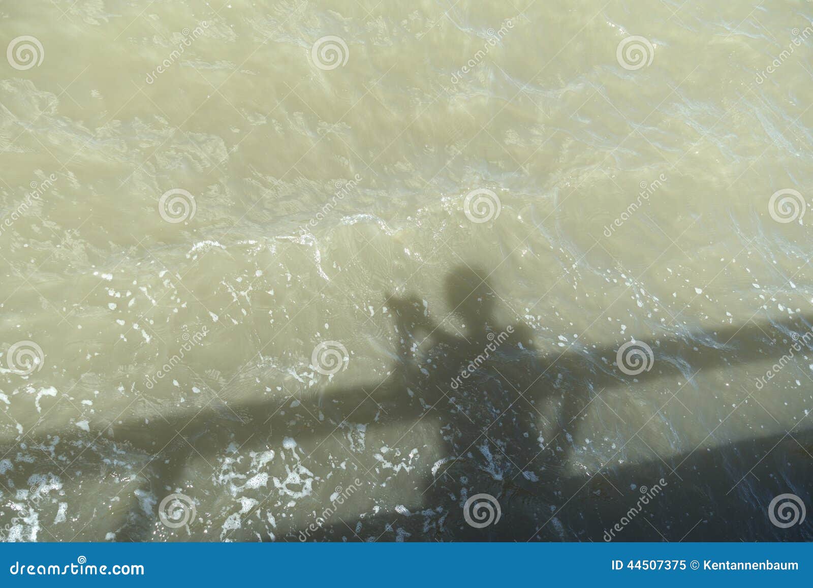 Shadow of Man Cast on Water Stock Image - Image of tourist, relaxed ...