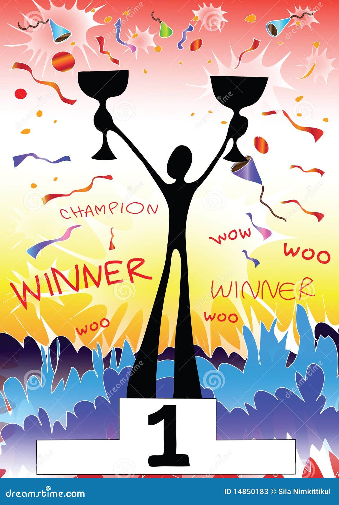 Shadow man champion stock vector. Illustration of champion - 14850183