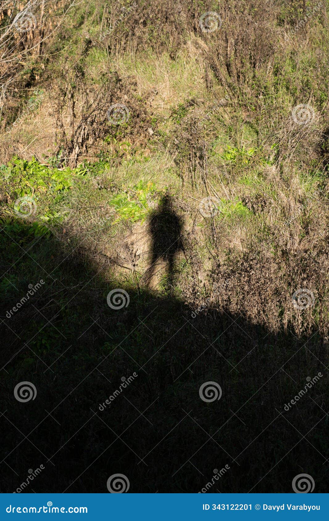 The Shadow of a Man in the Distance Looking Down. the Shadow of a Man ...