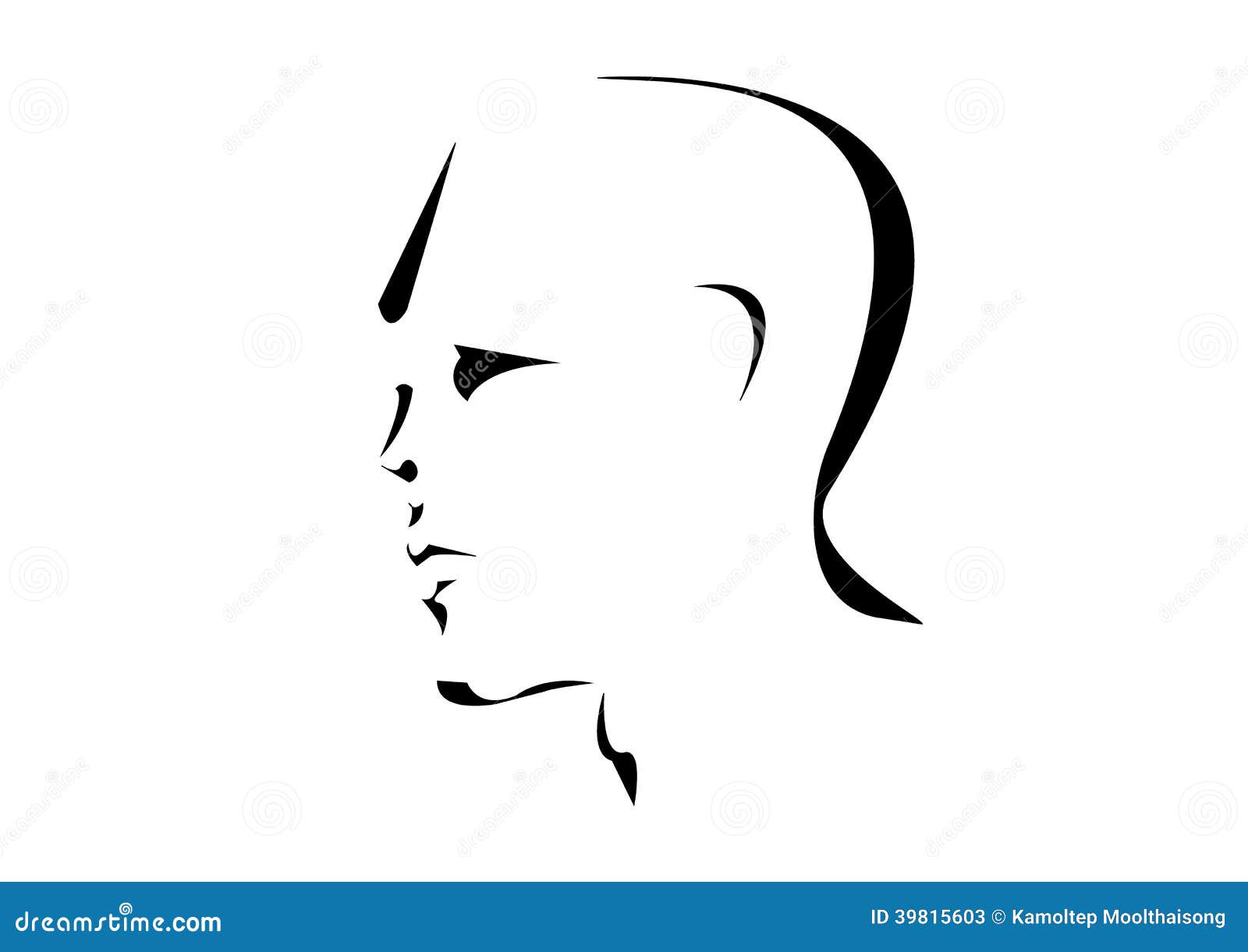 Shadow of Man Face stock vector. Illustration of shadow - 39815603