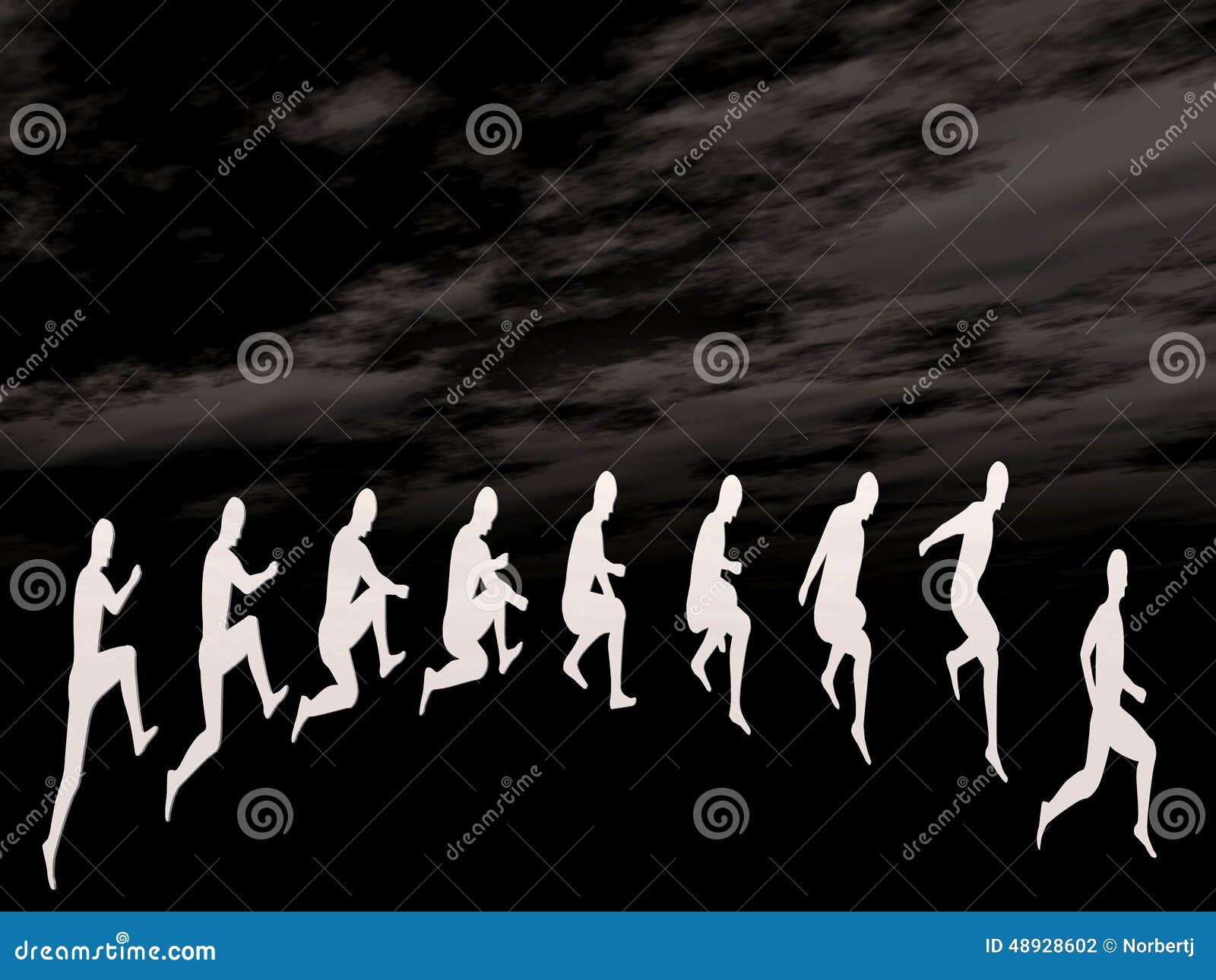 Shadow of a man stock illustration. Illustration of people - 48928602