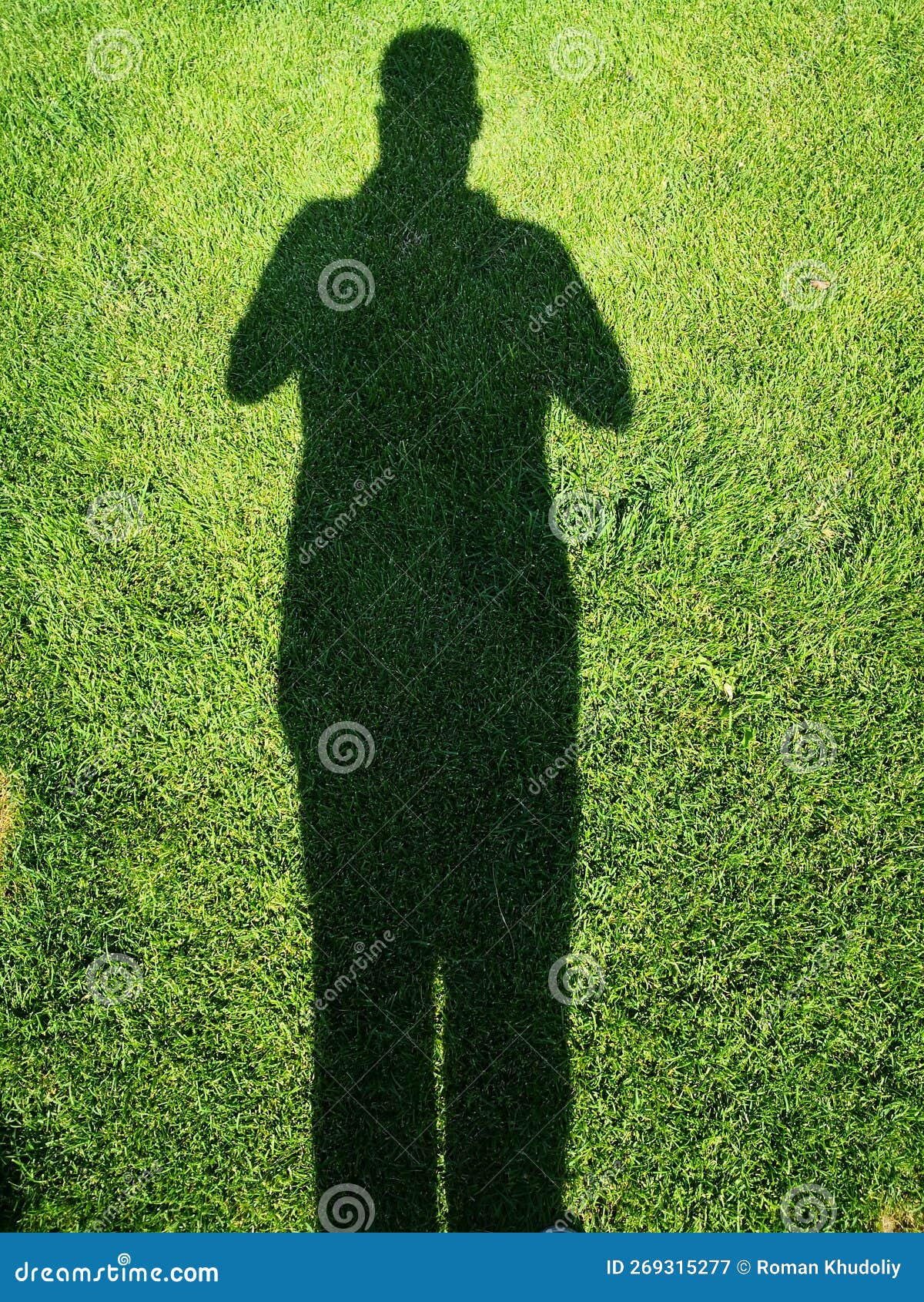 The Shadow of a Man on the Grass Stock Image - Image of tree, grass ...