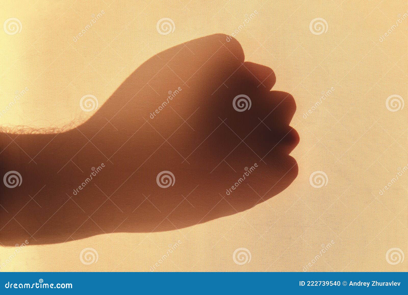 Shadow of a Man Hand Shows a Fist Gesture, Silhouette Stock Photo ...