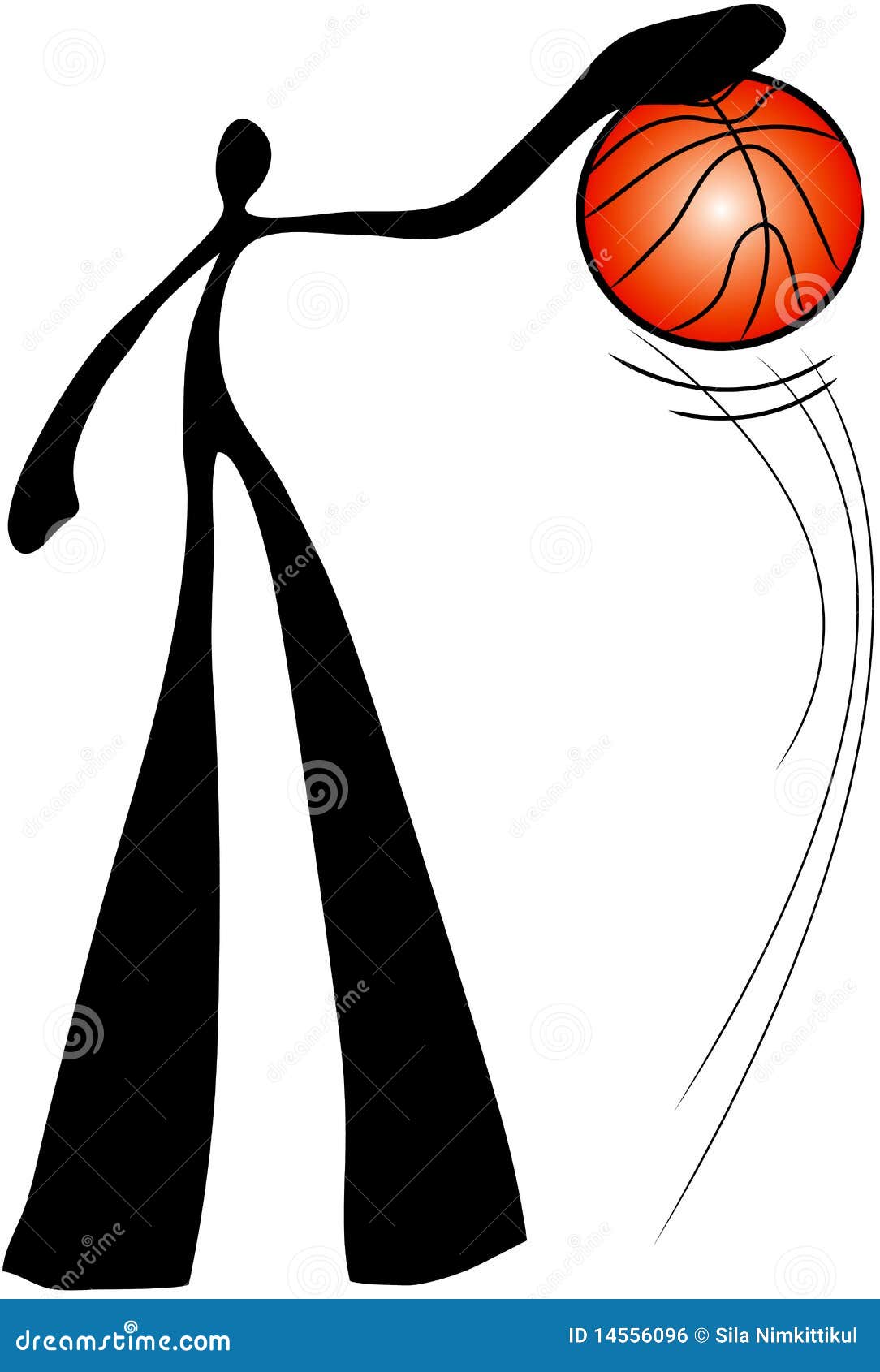 Shadow Man Playing Basketball Stock Vector - Illustration of design ...