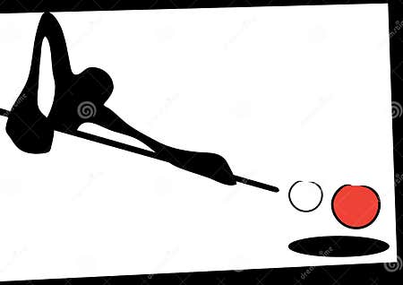 Shadow man playing snooker stock vector. Illustration of break - 14556428