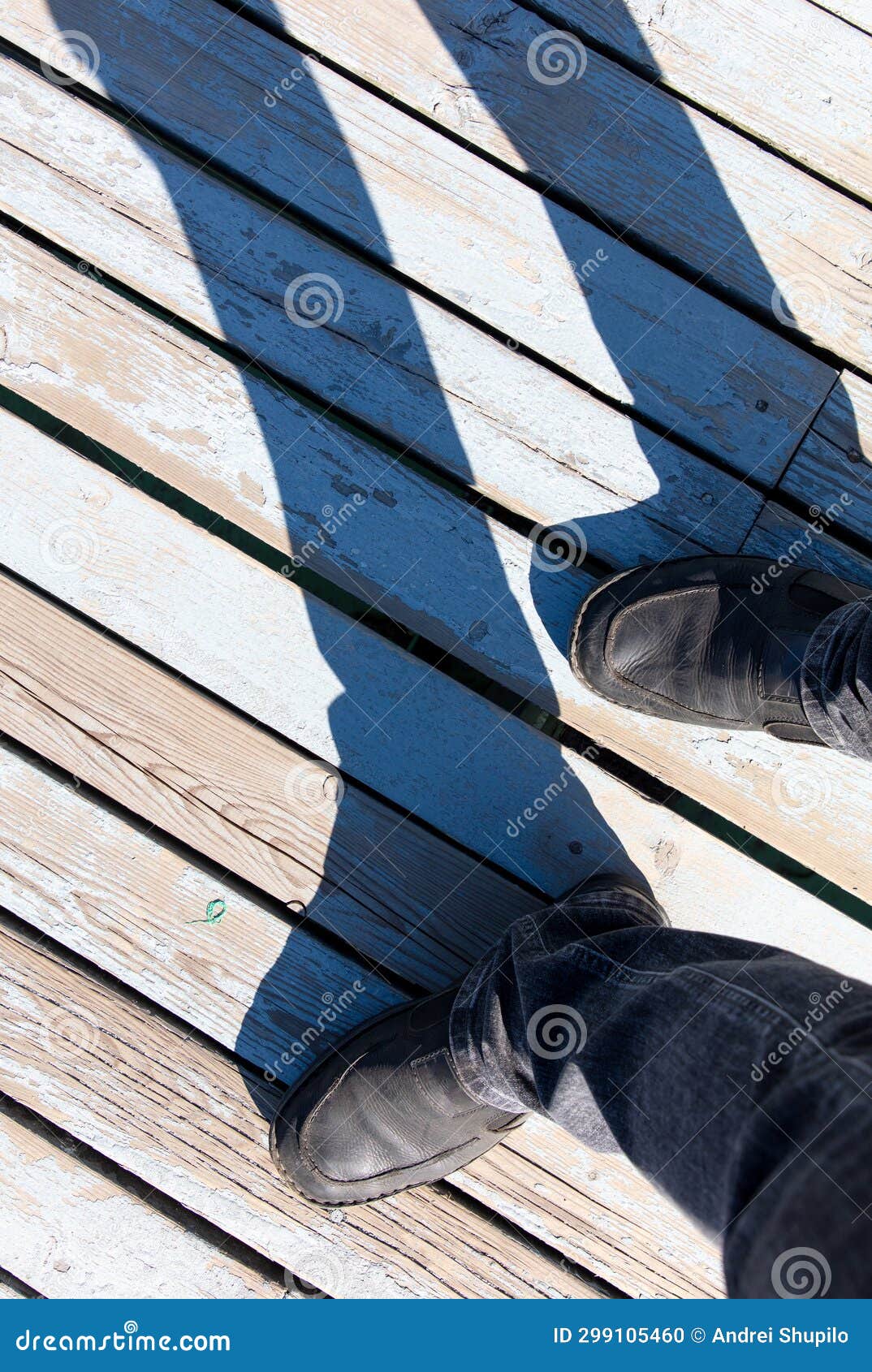 Shadow of a Man S Feet on a Wooden Floor Stock Photo - Image of vintage ...