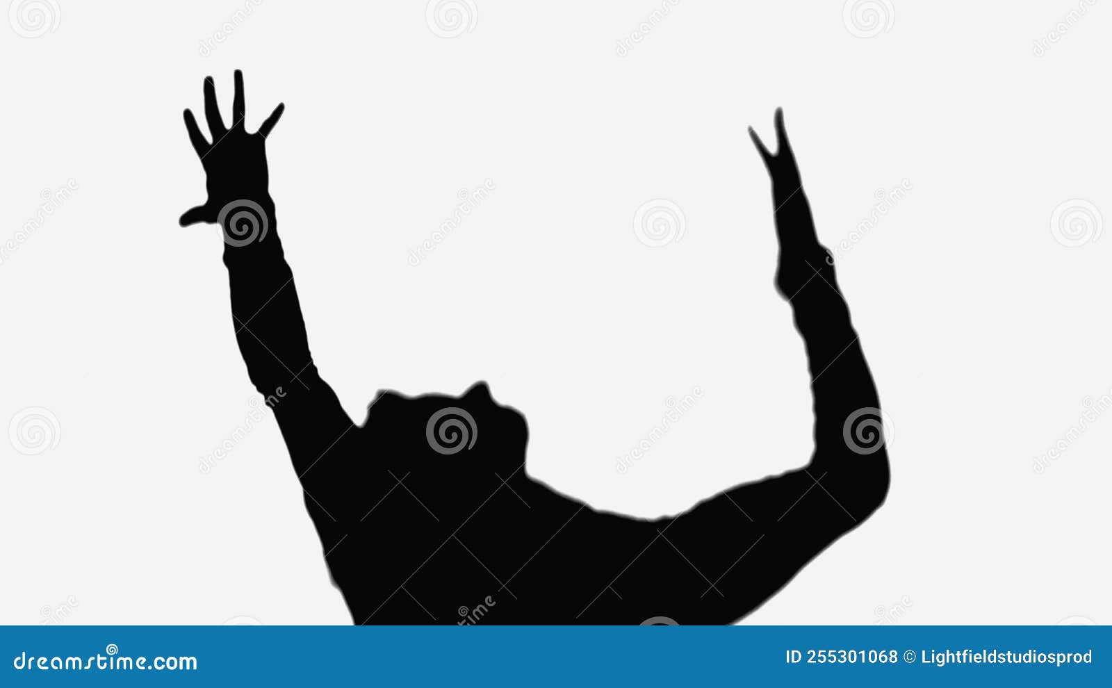 Shadow of Man Showing Rejoice Gesture Stock Photo - Image of silhouette ...