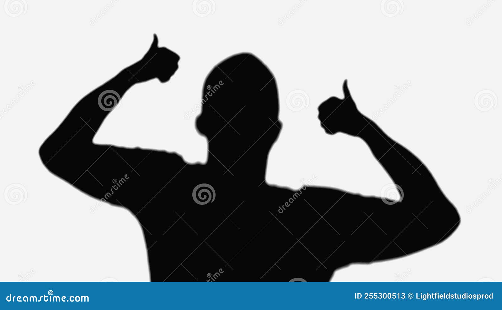 Shadow of Man Showing Thumbs Up Stock Image - Image of gesture, success ...