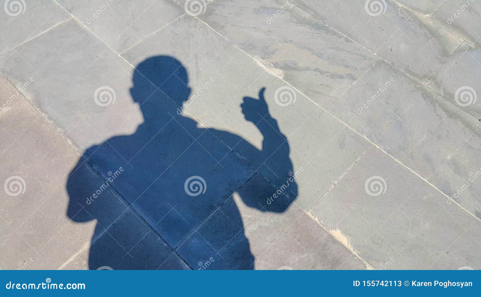 The Shadow of a Man Shows a Gesture Stock Image - Image of approval ...