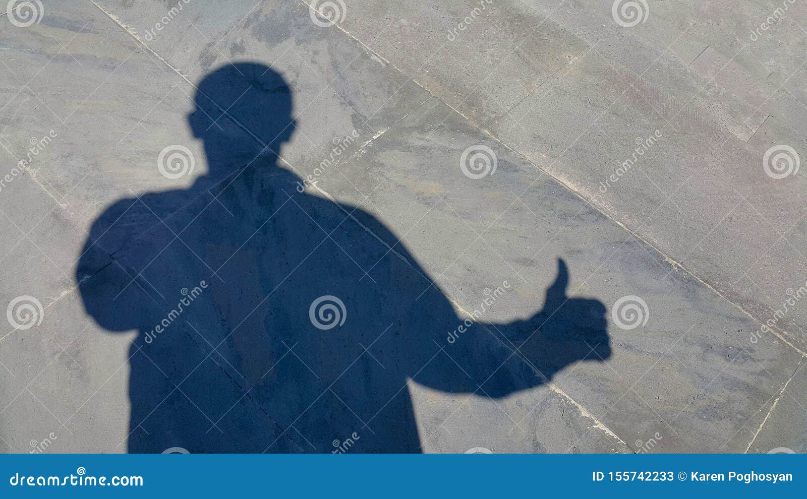 The Shadow of a Man Shows a Gesture Stock Image - Image of good ...