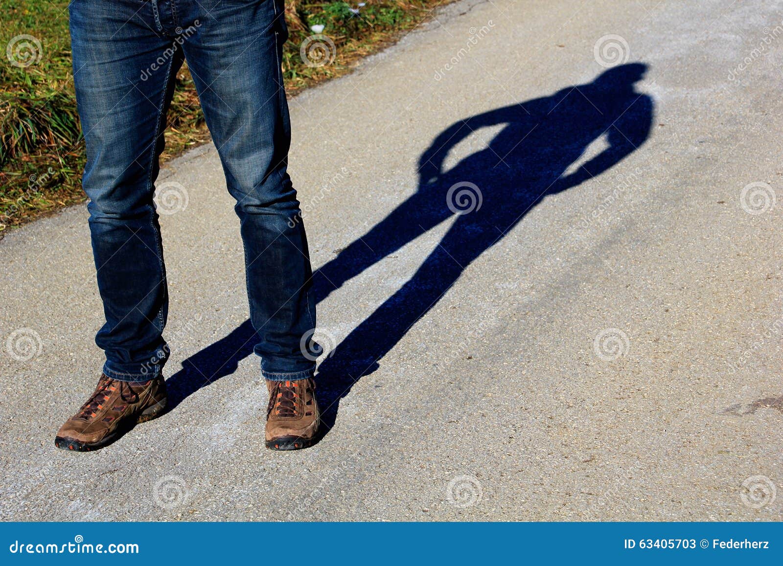 Shadow of a man stock image. Image of lift, daylight - 63405703