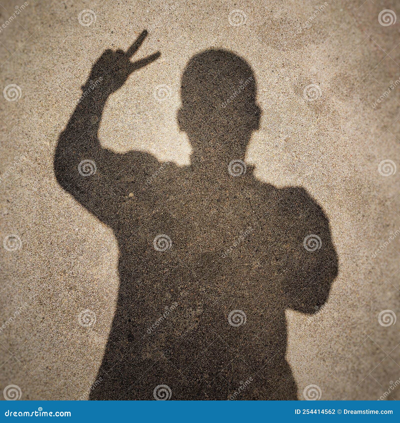 Shadow Man Sunset Grain Sunlight Stock Photo - Image of sunset ...