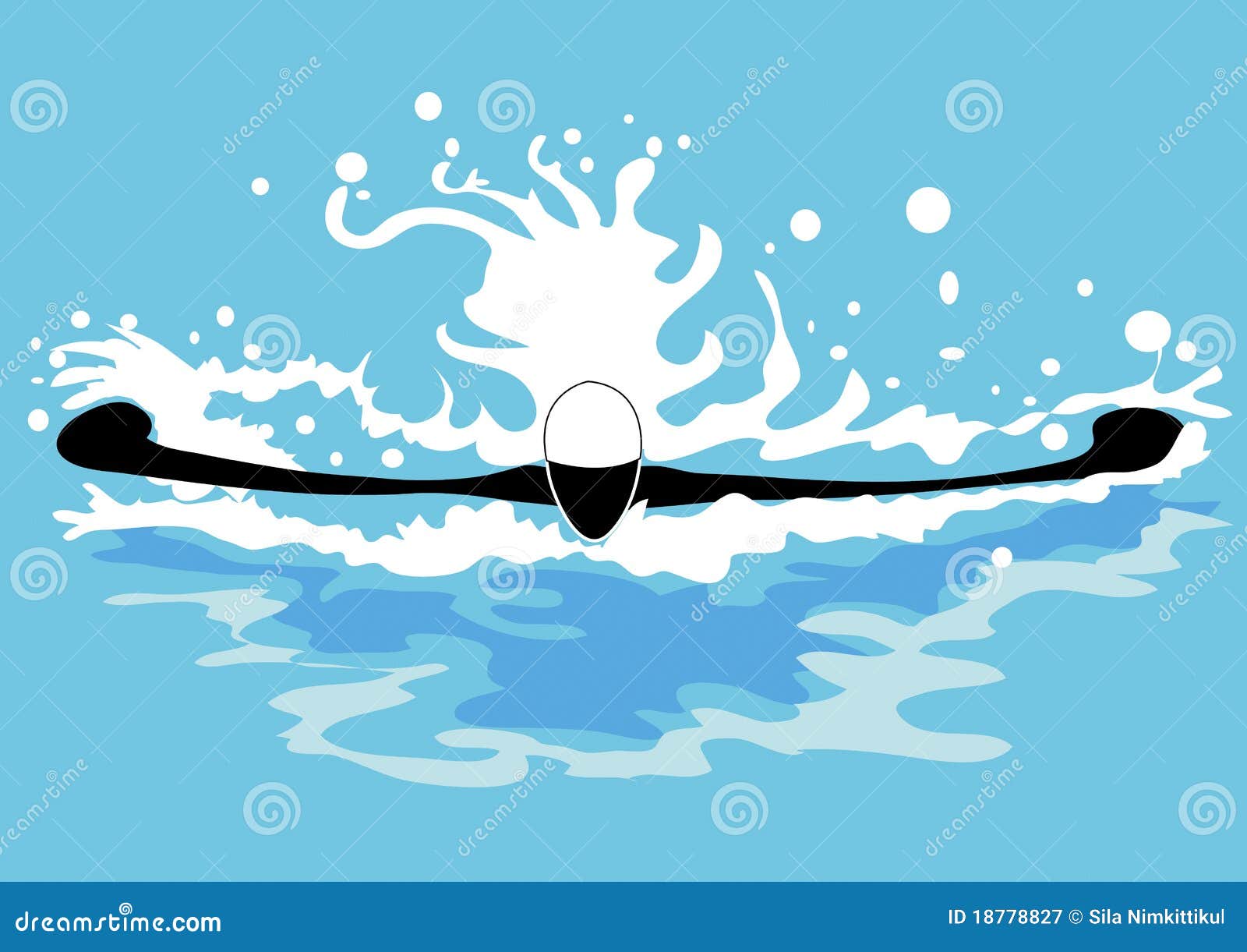 Shadow man swimming sport stock illustration. Illustration of symbol ...